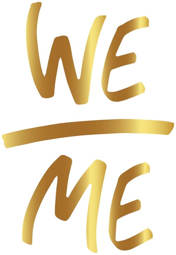 We Over Me Traditional White Outline – Porsha's Rock Solid Creations